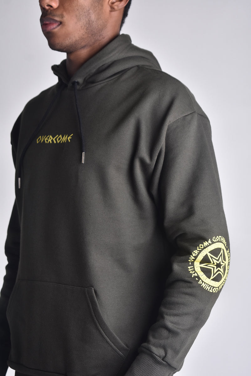 Moletom Overcome Canguru Greek Script Verde – Overcome ClothingStore